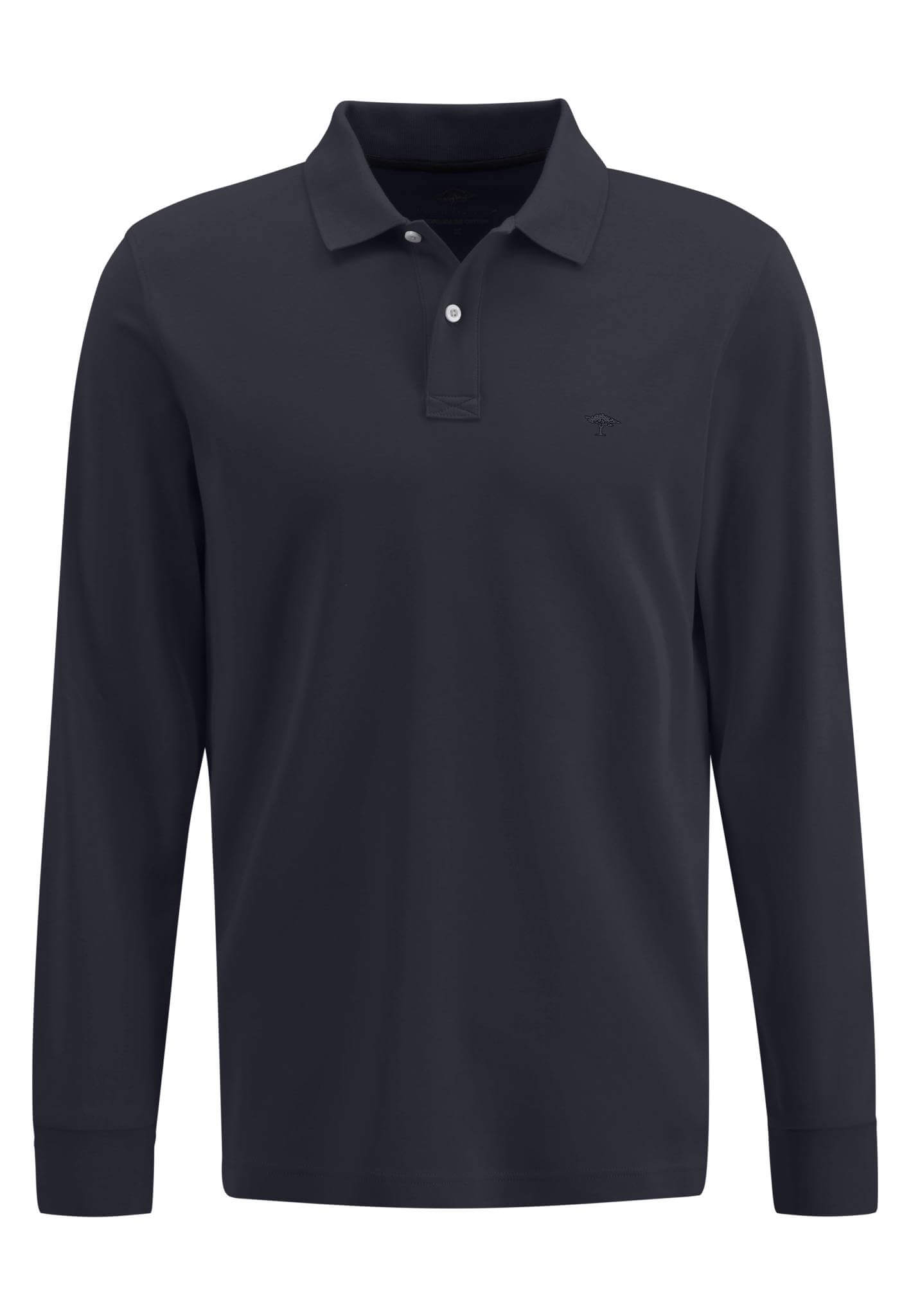 Fynch Hatton Interlock Long Sleeve Polo - Davids of Haslemere