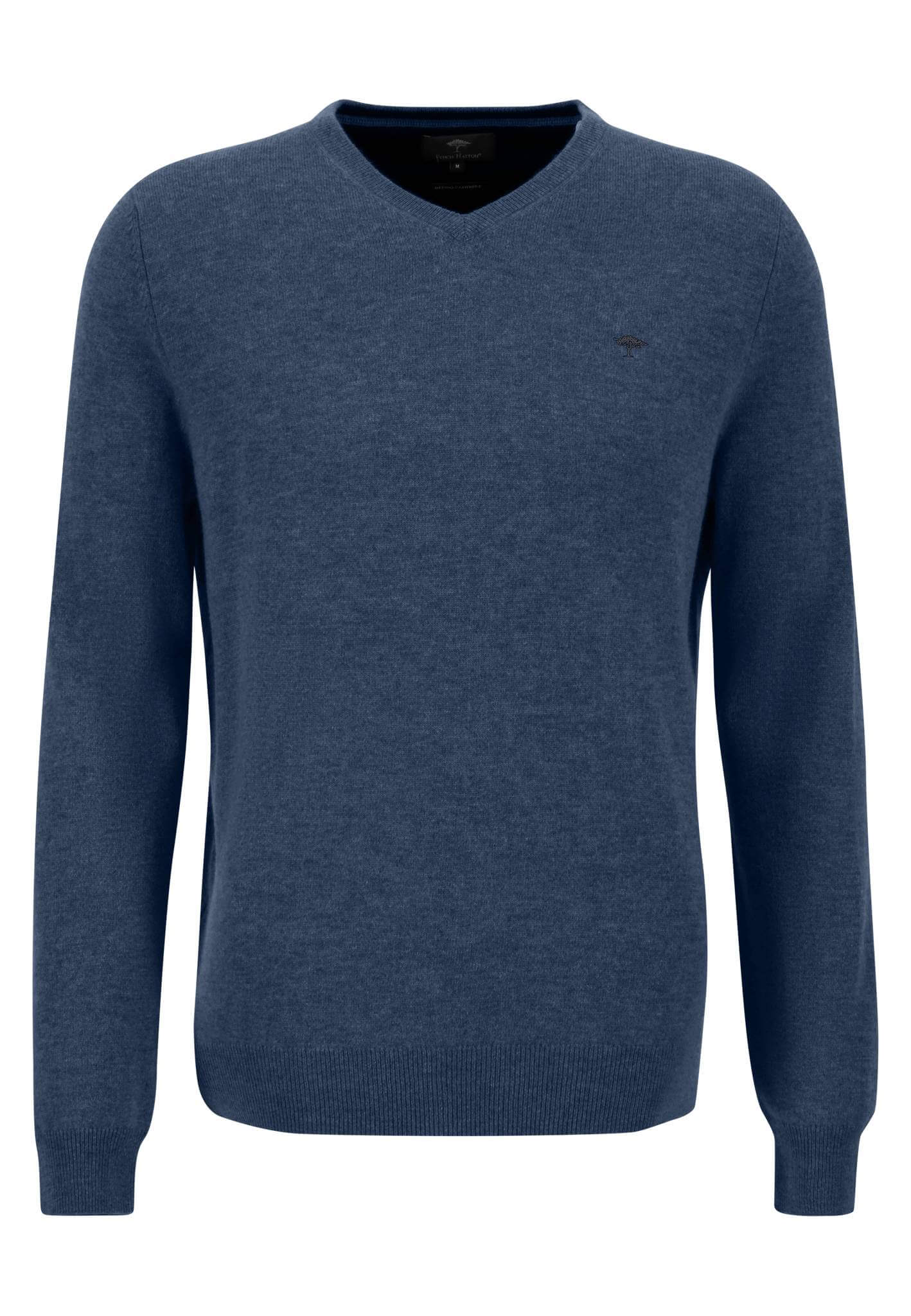 Fynch Hatton V Neck Merino/Cashmere Jumper - Davids of Haslemere